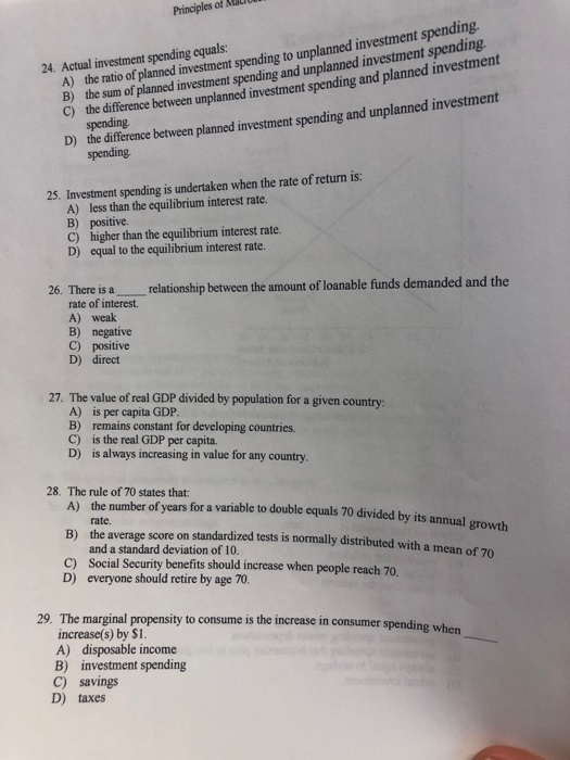 Solved Principles of aL B the a of planned investment | Chegg.com