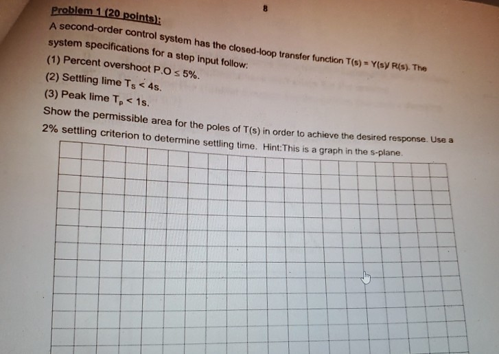 Solved Problem 1 20 Points A Second Order Control System 8300