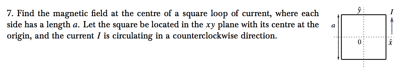 Solved 7. Find the magnetic field at the centre of a square | Chegg.com