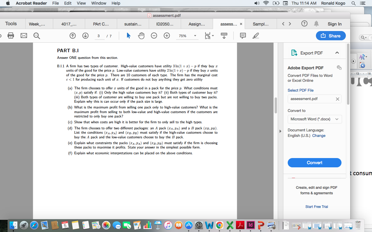 A rm has two types of customer. High-value customers | Chegg.com