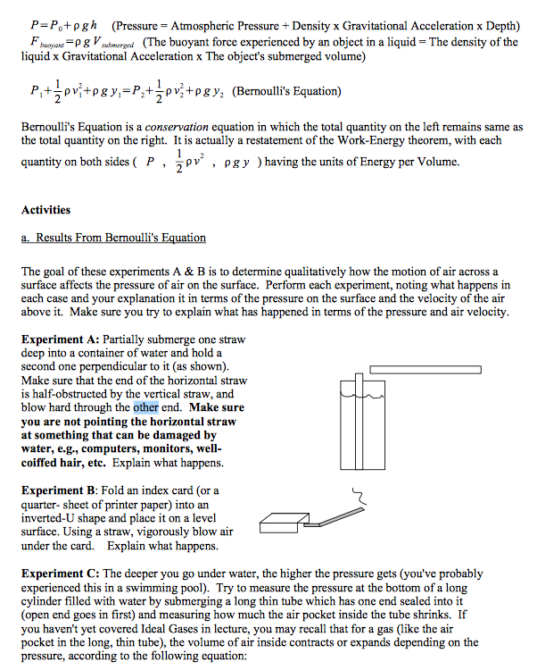 Solved This is the Fluids Lab for Physics. Although I | Chegg.com