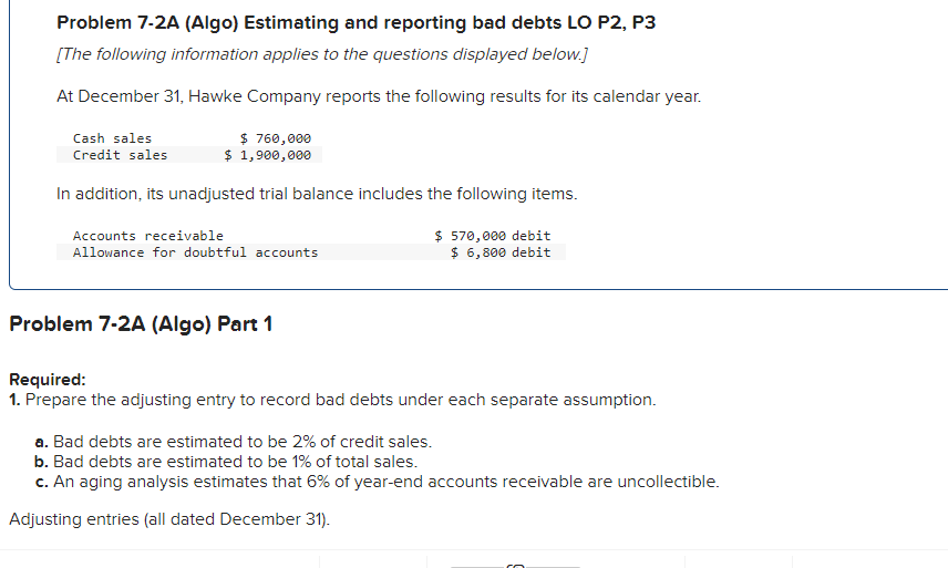 Solved Journal entry worksheet Bad debts are estimated to be | Chegg.com