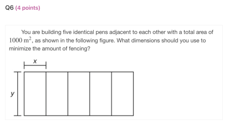 Solved You are building five identical pens adjacent to each | Chegg.com