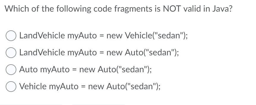 Solved Consider the following class hierarchy: public class | Chegg.com