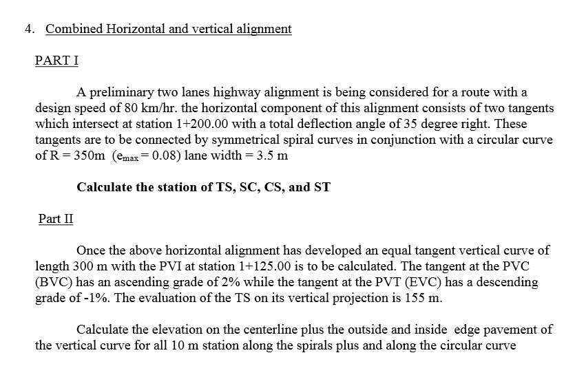 4. Combined Horizontal and vertical alignment PARTI A | Chegg.com