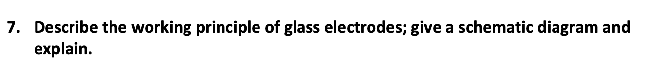 Solved 7. Describe the working principle of glass | Chegg.com