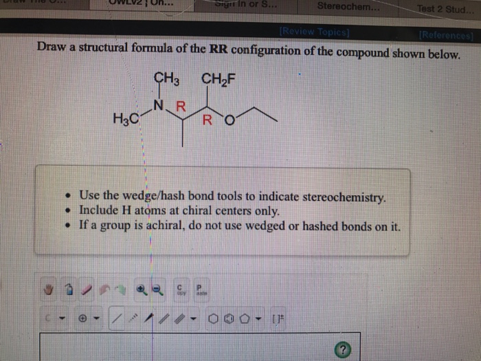 Solved Draw a structural formula of the RR configuration of | Chegg.com