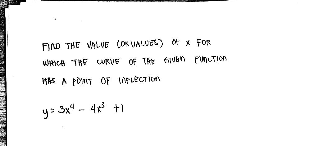 Solved FinD THE VALVE (OR VALUES) OF X FOR WHICH THE WRVE OF | Chegg.com