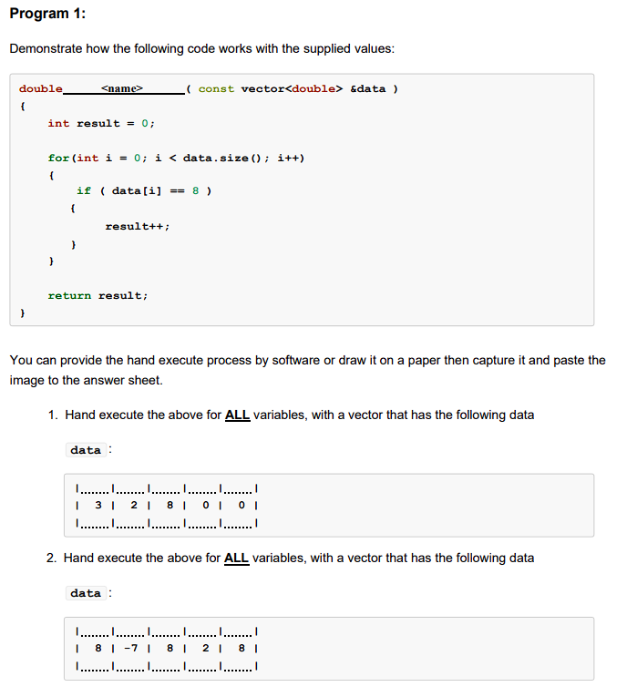 Solved I'm usually good at doing hand execution, but for | Chegg.com