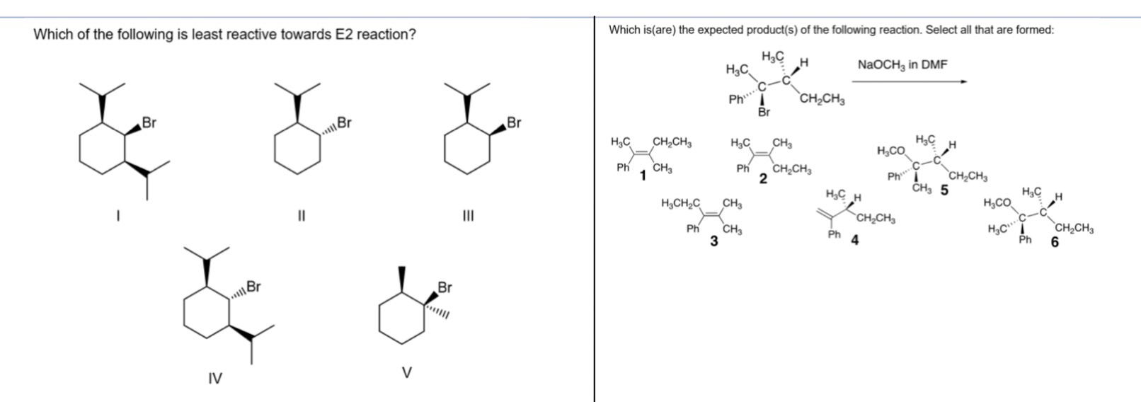 Solved Which of the following is least reactive towards E2 | Chegg.com