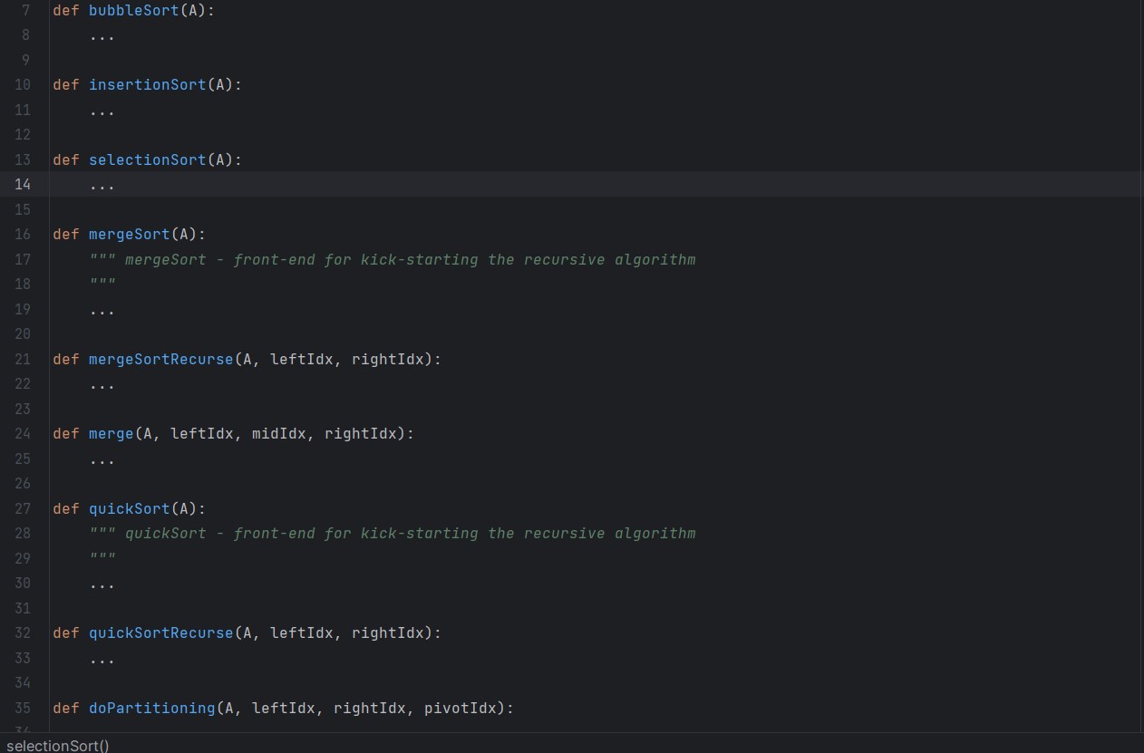 Solved else: print("Unsupported array type") if sortType = | Chegg.com