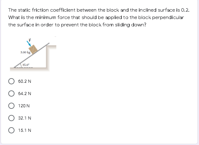 Solved The static friction coefficient between the block and | Chegg.com