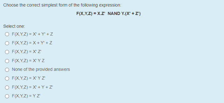 Solved Choose the correct simplest form of the following | Chegg.com