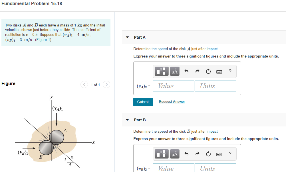 Solved Fundamental Problem 15.18 Two disks A and Beach have | Chegg.com