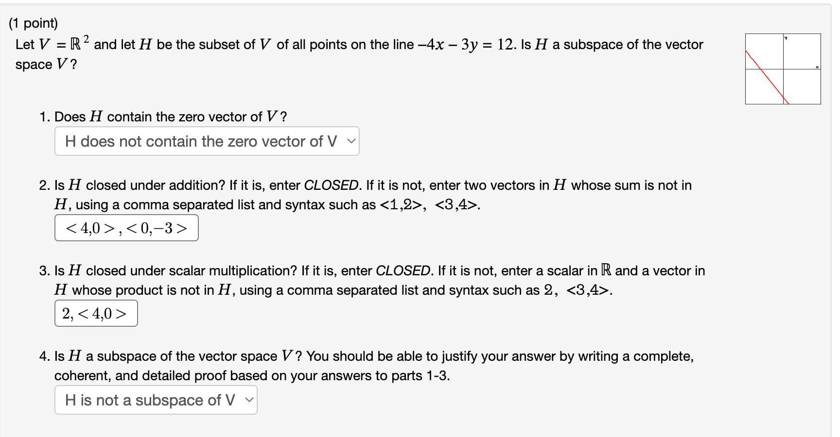 Solved (1 point) Given that | Chegg.com