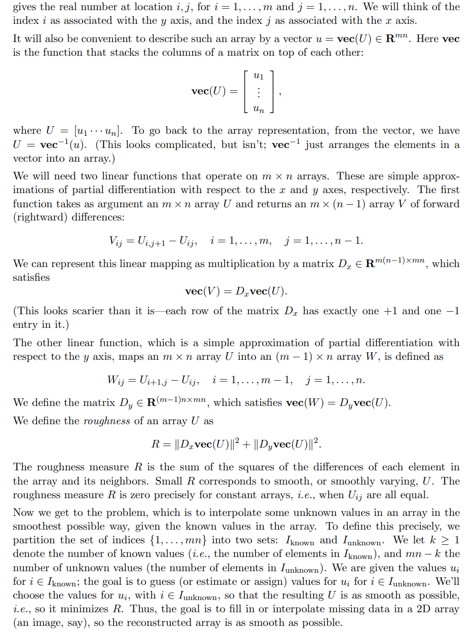 Solved 6.27 Smooth interpolation on a 2D grid. This problem | Chegg.com