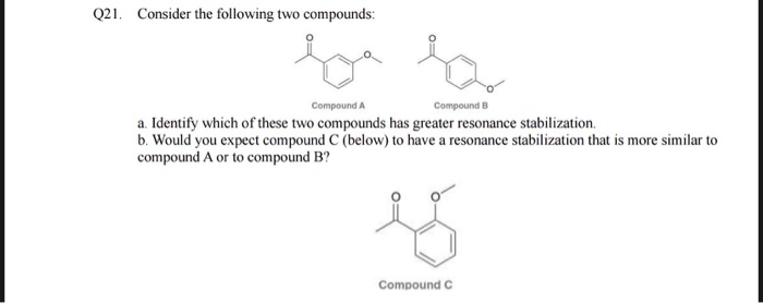 Solved 021. Consider the following two compounds: Compound A | Chegg.com