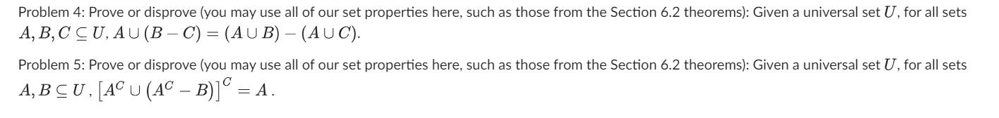 Solved Math Discrete problems. Please verify and prove this | Chegg.com