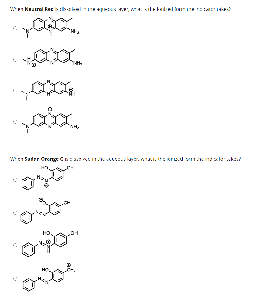 Solved When Neutral Red is dissolved in the aqueous layer, | Chegg.com