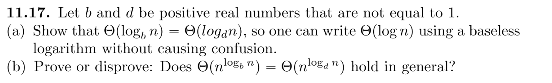 Solved 11.17. ﻿Let b ﻿and d ﻿be positive real numbers that | Chegg.com