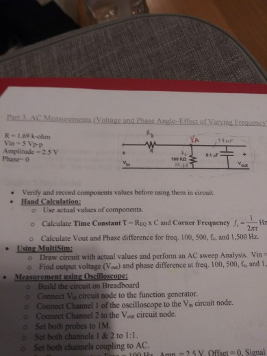 Does anyone here know how to do an AC sweep for this | Chegg.com