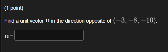 Find a unit vector \mathbf{u} ﻿in the direction | Chegg.com