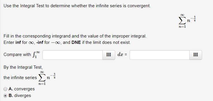 Solved Use the Integral Test to determine whether the | Chegg.com