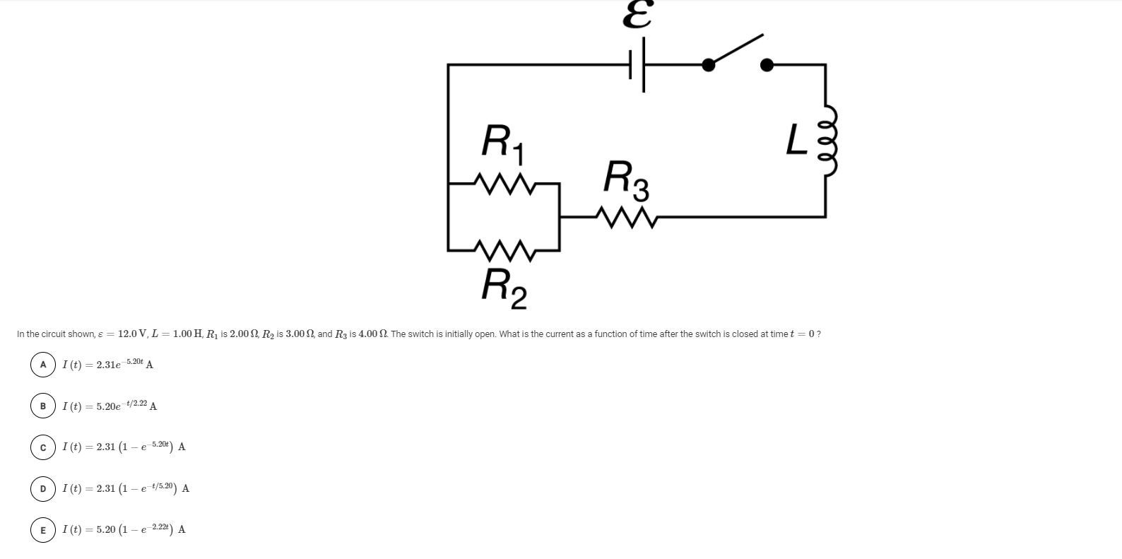 Solved Question 130 A resistor R, an inductor L, and a | Chegg.com