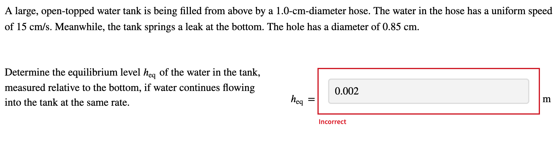 Solved A large, open-topped water tank is being filled from | Chegg.com Solved A large, open-topped water tank is being filled from | Chegg.com