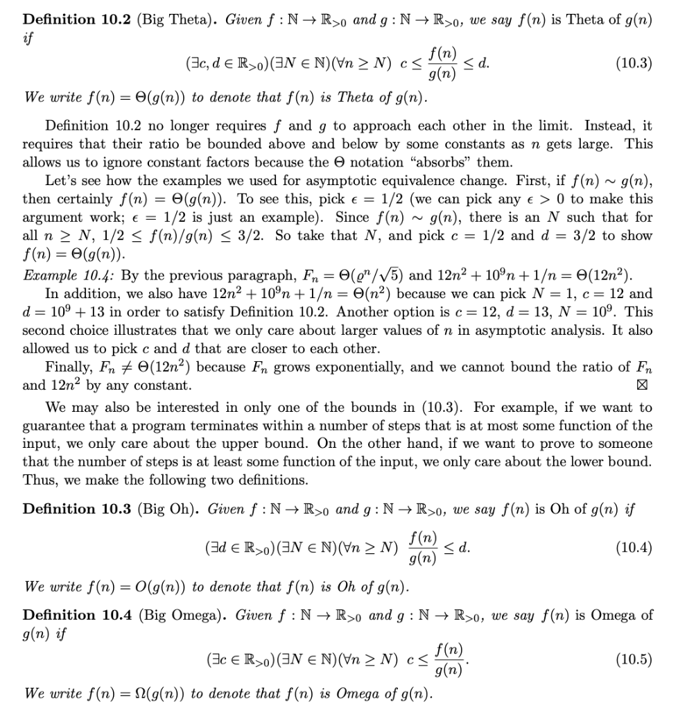 Solved Use Definitions 10.2 and 10.3 (on p.3) to show that | Chegg.com