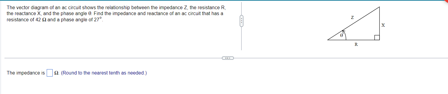 Solved The vector diagram of an ac circuit shows the | Chegg.com