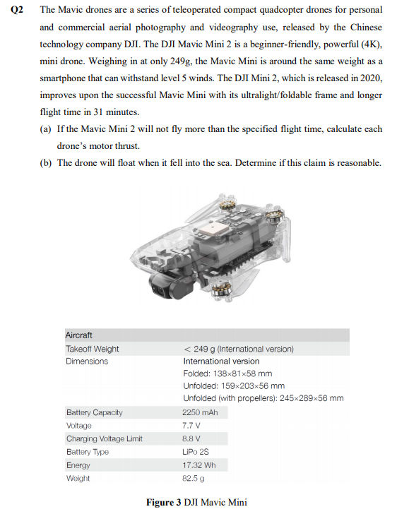 The Mavic drones are a series of teleoperated compact | Chegg.com
