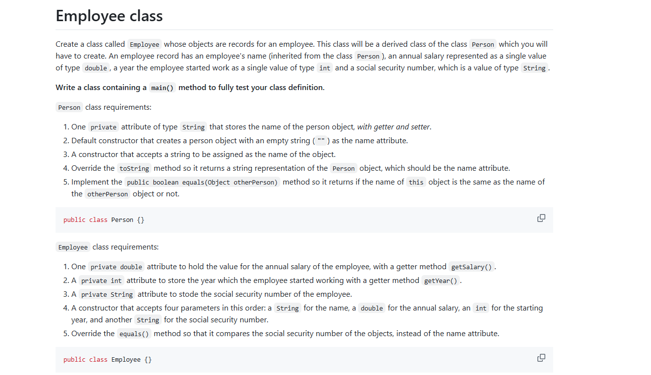 Solved Create A Class Called Employee Whose Objects Are 9785