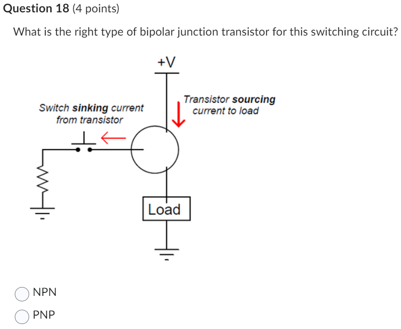 Solved What is the right type of bipolar junction transistor | Chegg.com