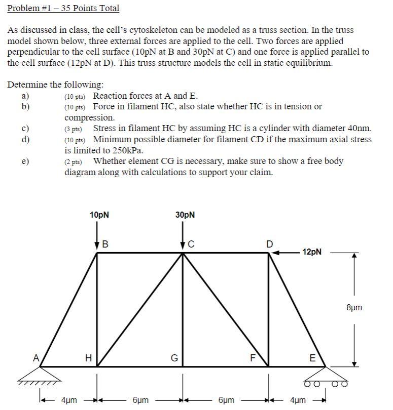 Solved Problem #1 – 35 Points Total As discussed in class, | Chegg.com