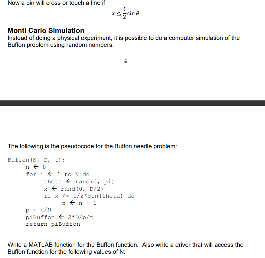 Part 3) MATLAB: Monti Carlo Simulation Reading: | Chegg.com