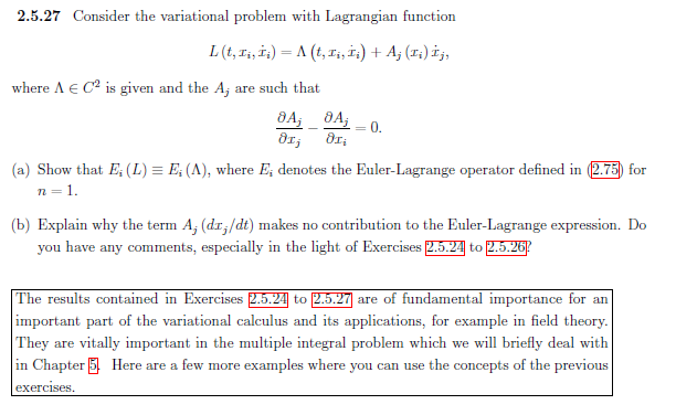 Solved 2.5.27 Consider the variational problem with | Chegg.com