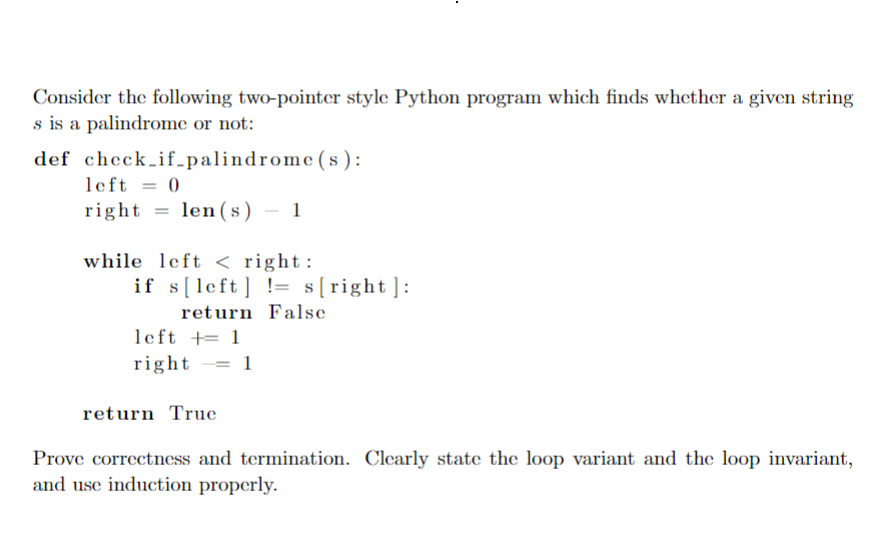 Solved Consider the following two-pointer style Python | Chegg.com Solved Consider the following two-pointer style Python | Chegg.com