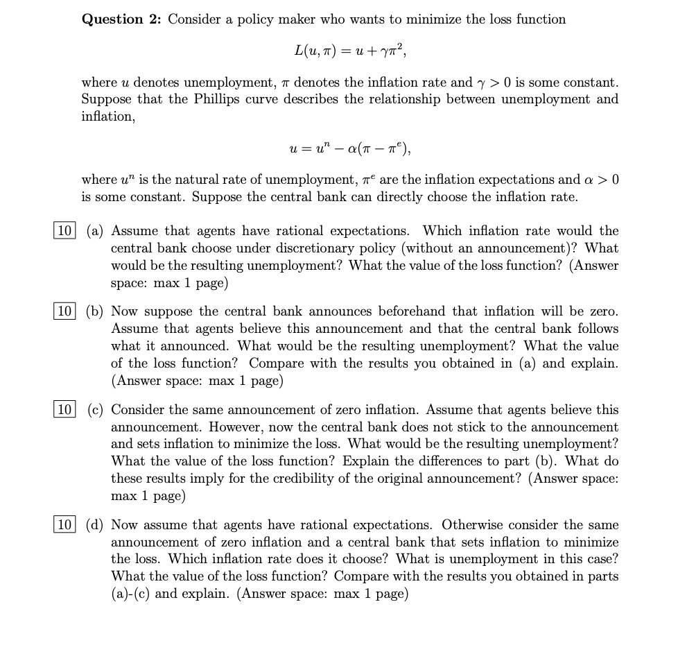 Question 1: Consider the DAD-DAS framework: IS Curve: | Chegg.com