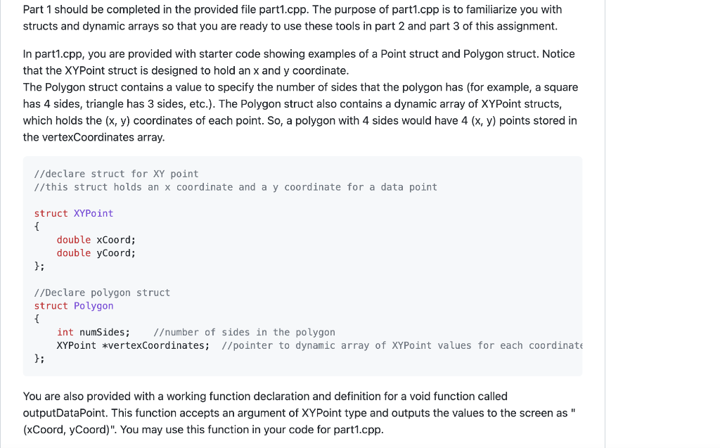 Part 1 should be completed in the provided file | Chegg.com