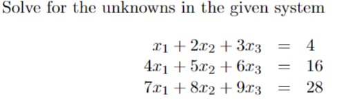 Solved Solve for the unknowns in the given system | Chegg.com