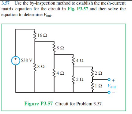 Solved 3.57 ﻿Use the by-inspection method to NODAL analysis | Chegg.com