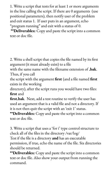 Solved 1 Write A Script That Tests For At Least 1 In The
