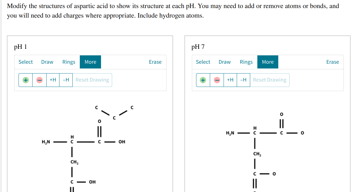 Solved Modify the structures of aspartic acid to show its | Chegg.com