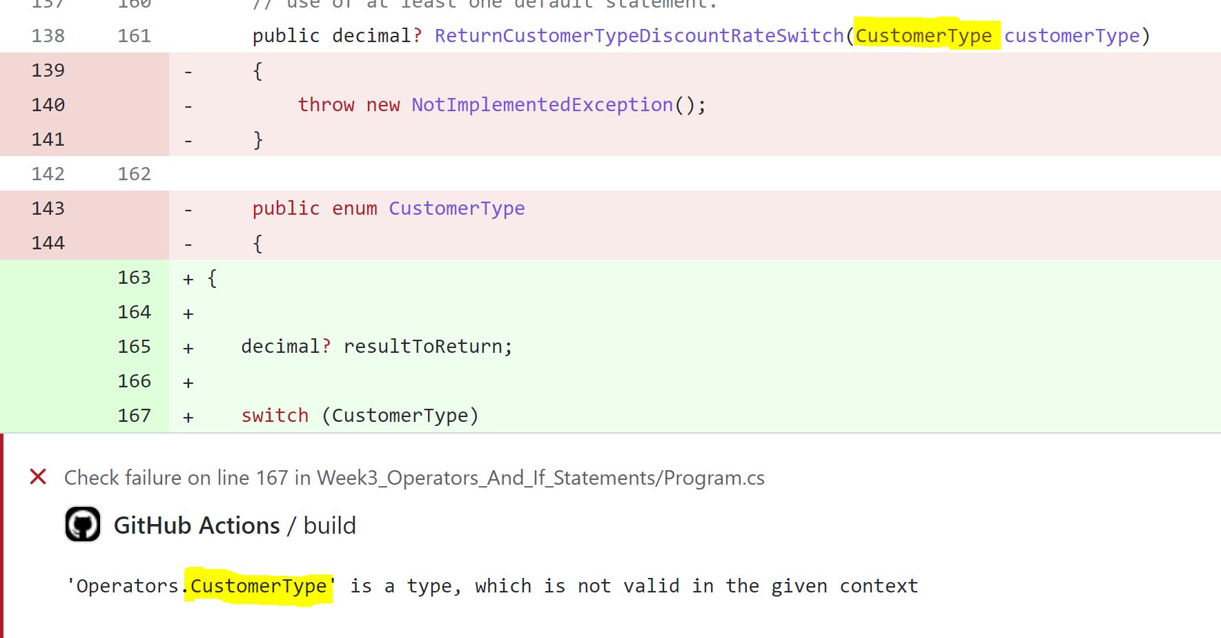 Solved X Check failure on line 167 in | Chegg.com