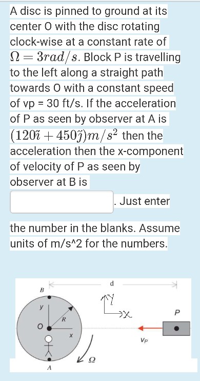 Solved A disc is pinned to ground at its center O with the | Chegg.com