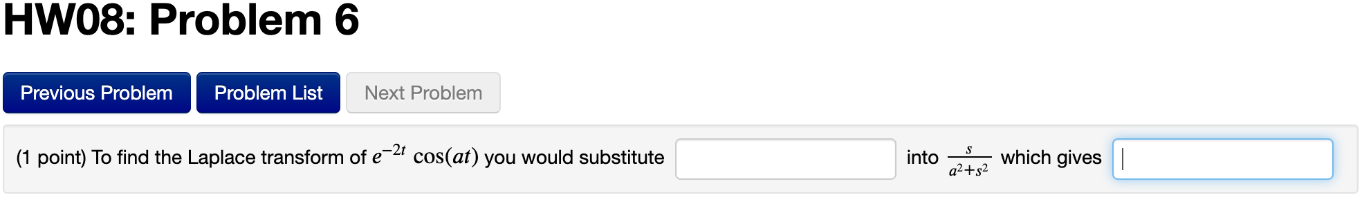 Solved HW08: Problem 6 Previous Problem Problem List Next | Chegg.com
