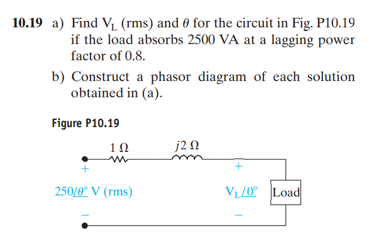 Solved 9 a) Find VL(rms) and θ for the circuit in Fig. | Chegg.com