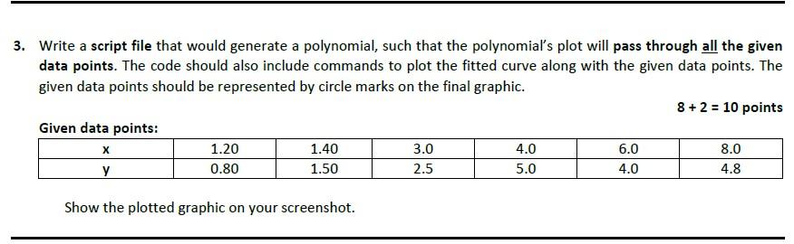 Solved Matlab Write A Script File That Would Generate A