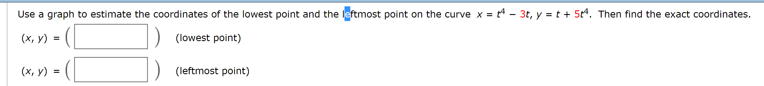 Solved Use a graph to estimate the coordinates of the lowest | Chegg.com